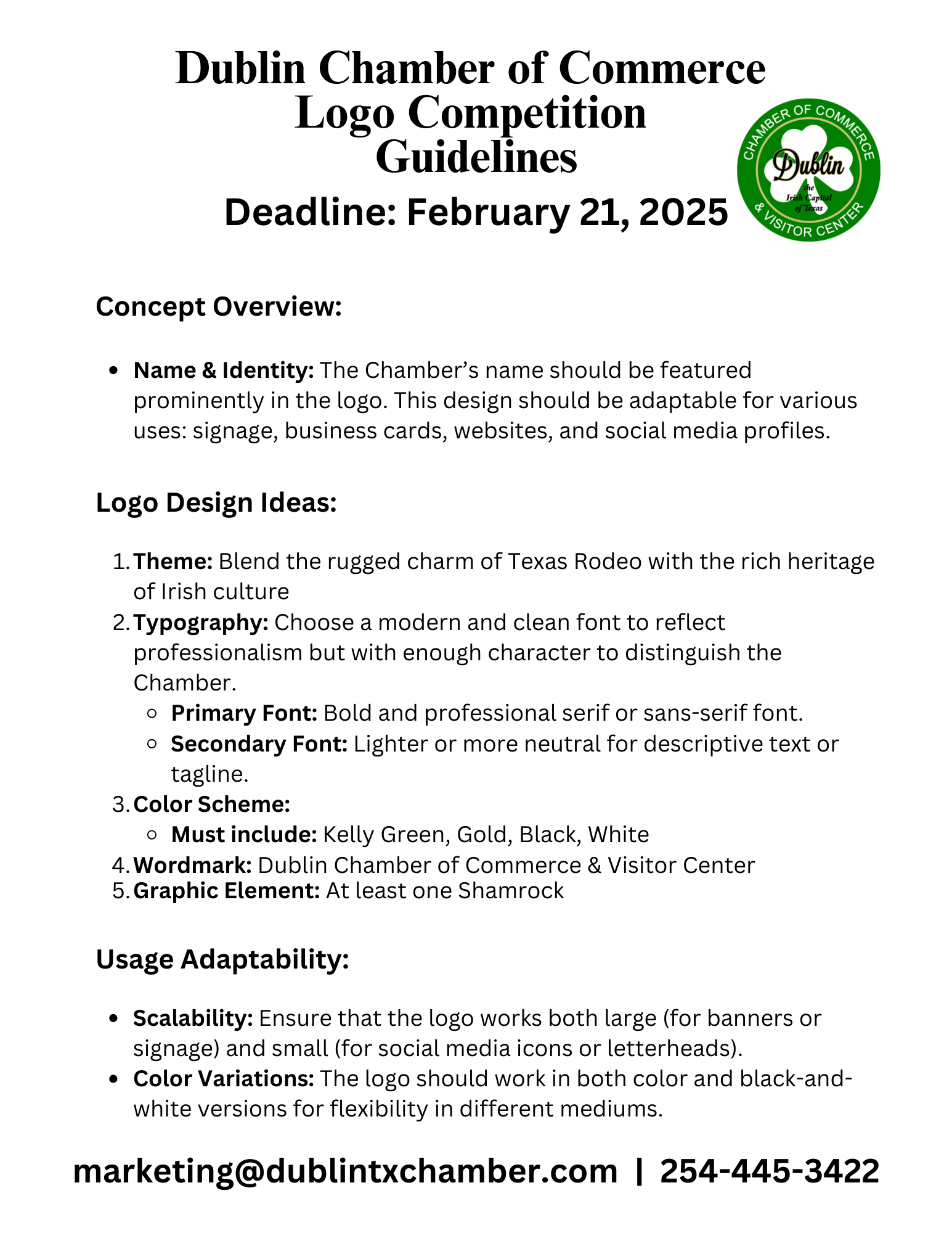 Logo Competition - Dublin Chamber of Commerce